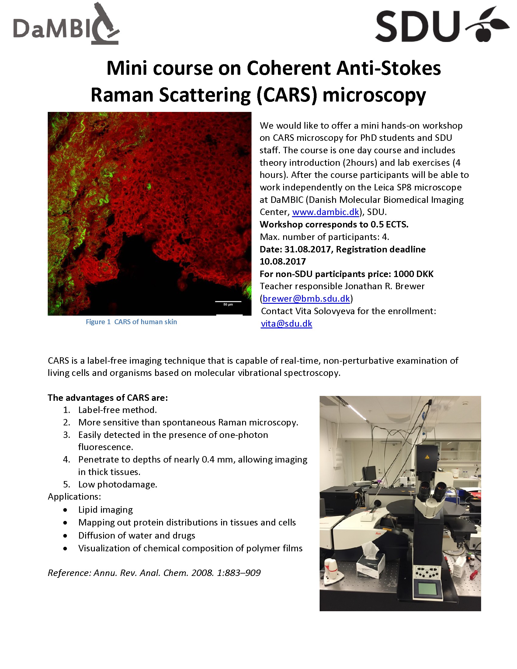 Mini course on Coherent Anti-Stokes Raman Scattering (CARS) microscopy ...